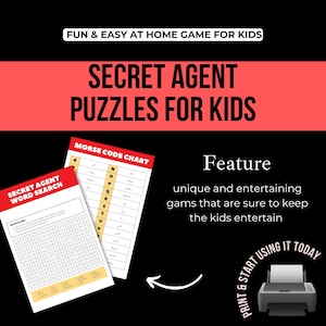 Spy Games for Kids, Secret Agent Activities for Kids, Kids Escape Room ...