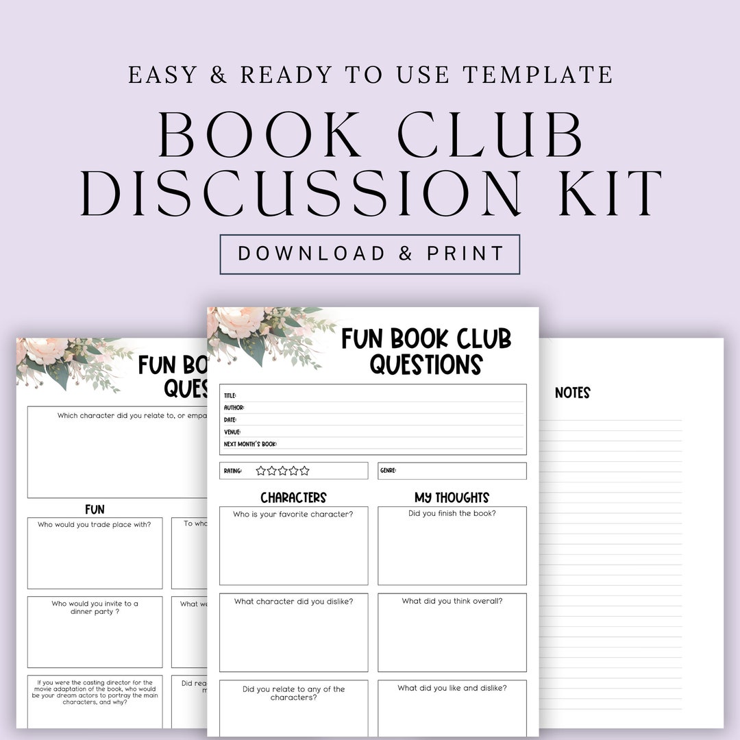 Fun and Engaging Book Club Questions, Book Club Meeting Discussions ...