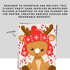 Pin the Nose on the Reindeer, Christmas Kids Party, Christmas Office ...