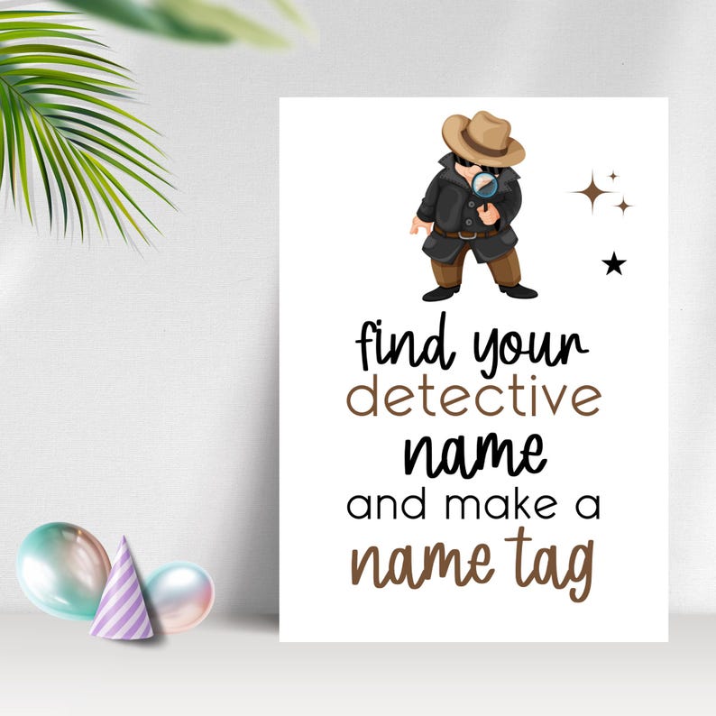 Find Your Detective Name, Spy Kids Party Game, Spy Secret Agent Badges ...