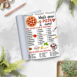 Pizza Name Generator, Family Pizza Night Party, Pizza Birthday Decor ...