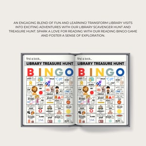 Reading Game for Kids, Library Scavenger Hunt, Library Treasure Hunt ...