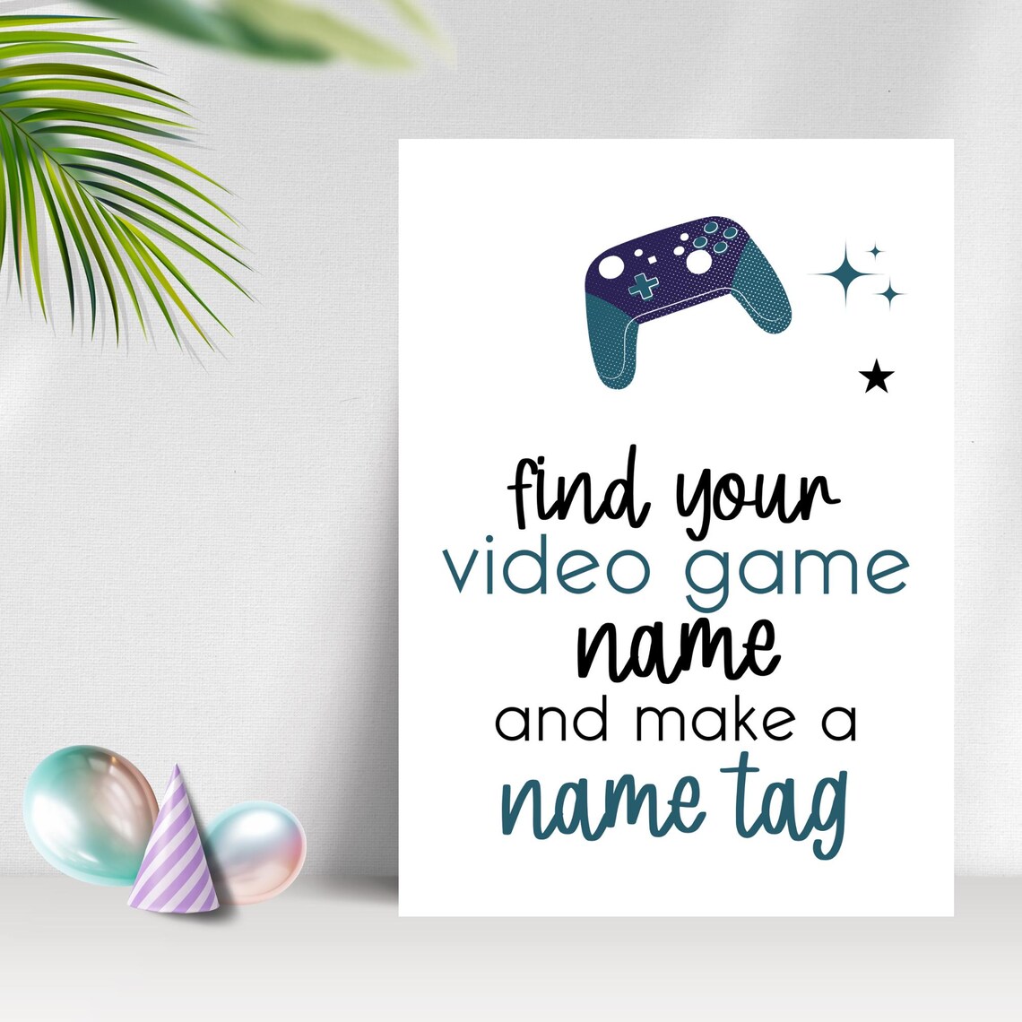 Video Game Birthday Party Game, Boy Gamer Party Decor, Level up ...