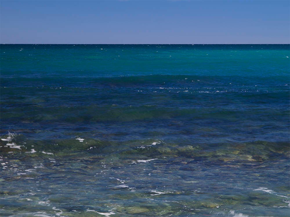 Study in Blue: Blue and Limpid Water of a Winter Sea at Percé - Etsy