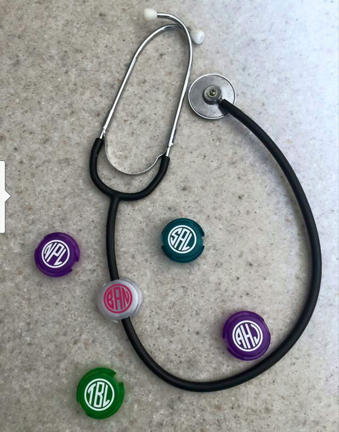 Monogrammed Stethoscope Clip - Etsy