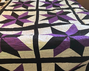 Modern Star Quilt / Star Throw Blanket / Handmade Earth Tones Quilt - Etsy