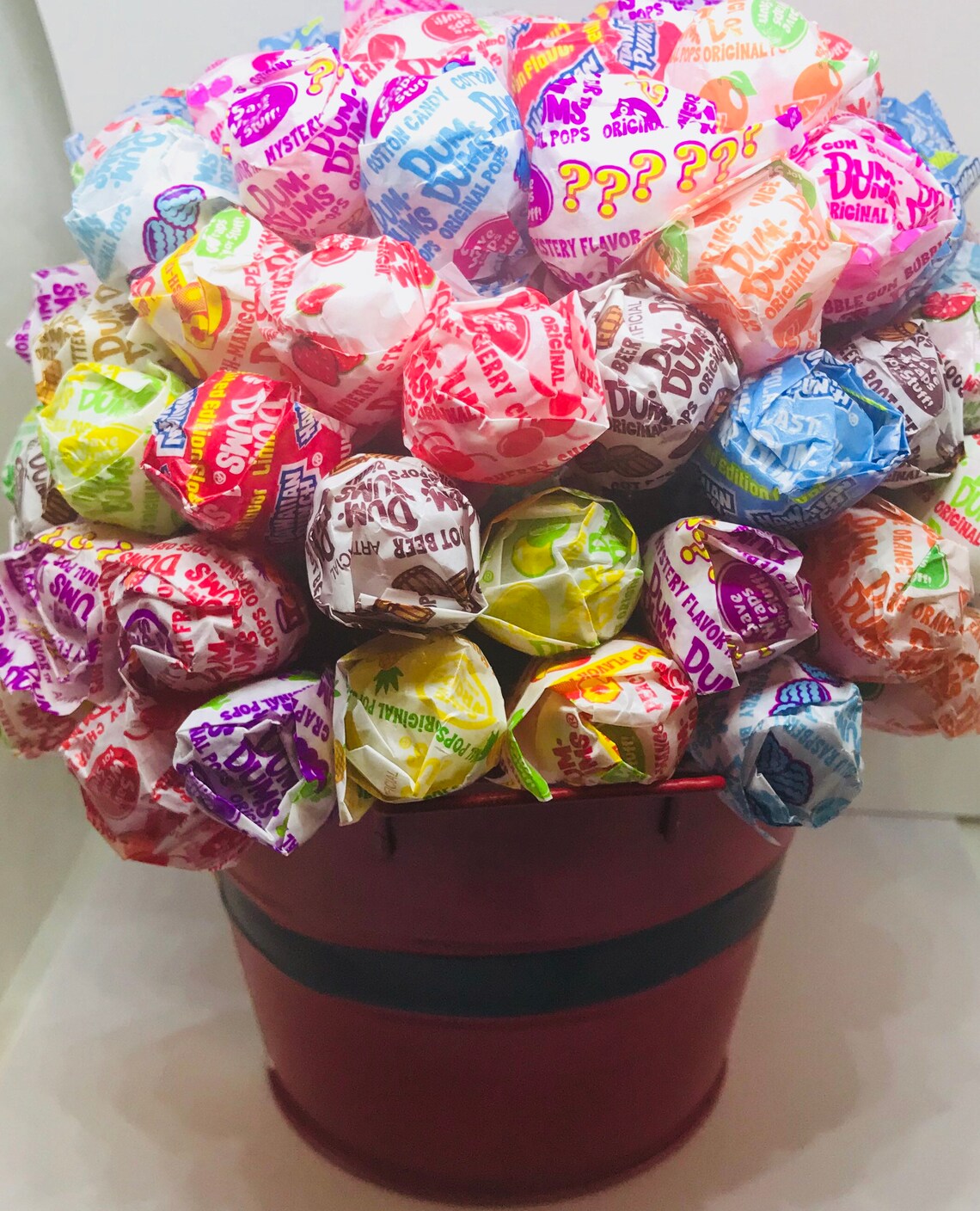 Candy Bouquet Lollipop Candy Basket Dum Dum Basket | Etsy