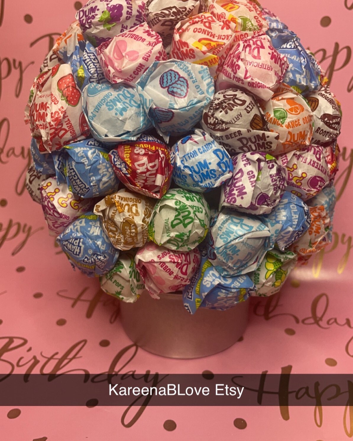 Mini Candy Bouquet, Lollipop Candy Basket, Dum Dum Basket - Etsy