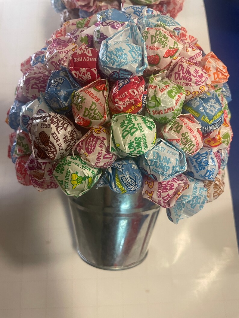 Mini Candy Bouquet, Lollipop Candy Basket, Dum Dum Basket - Etsy