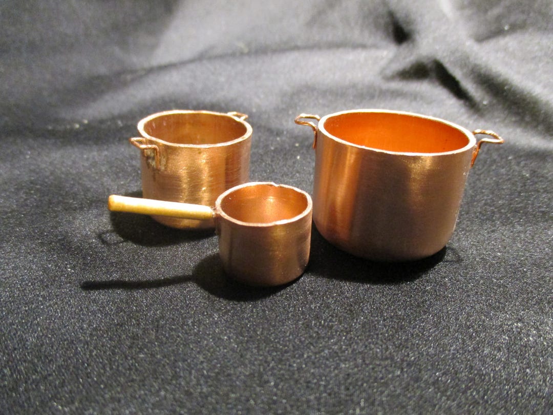 Miniature Pots , Miniature Kitchen Ware, Miniature Copper Pots - Etsy