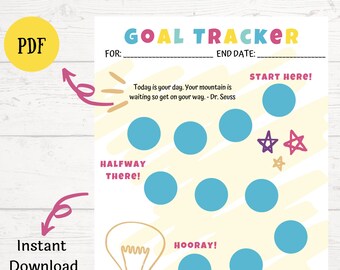 Goal Tracker for Kids - Etsy