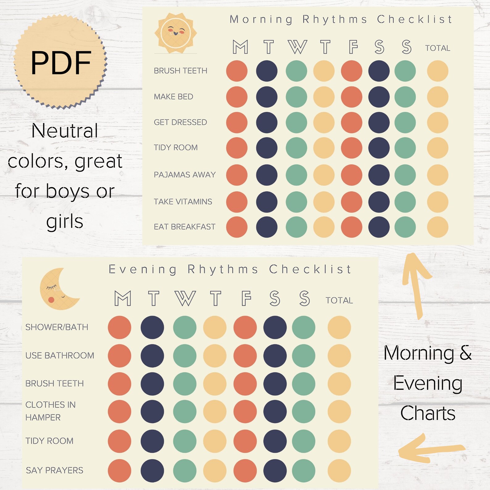 Daily Routine Chart, Daily Routine for Kids, Daily Routine Tracker ...