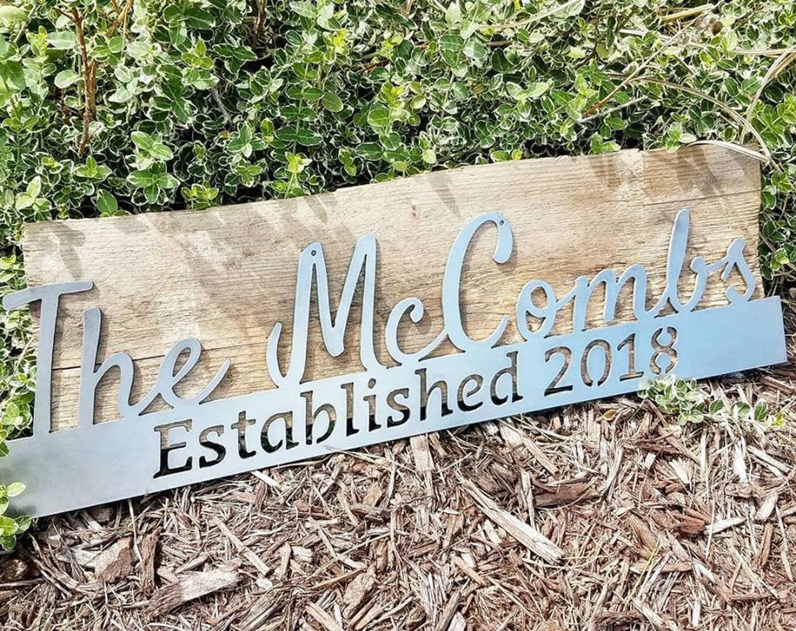 Custom Metal Sign / Family Name Sign / Wedding Sign / Metal Name Sign ...