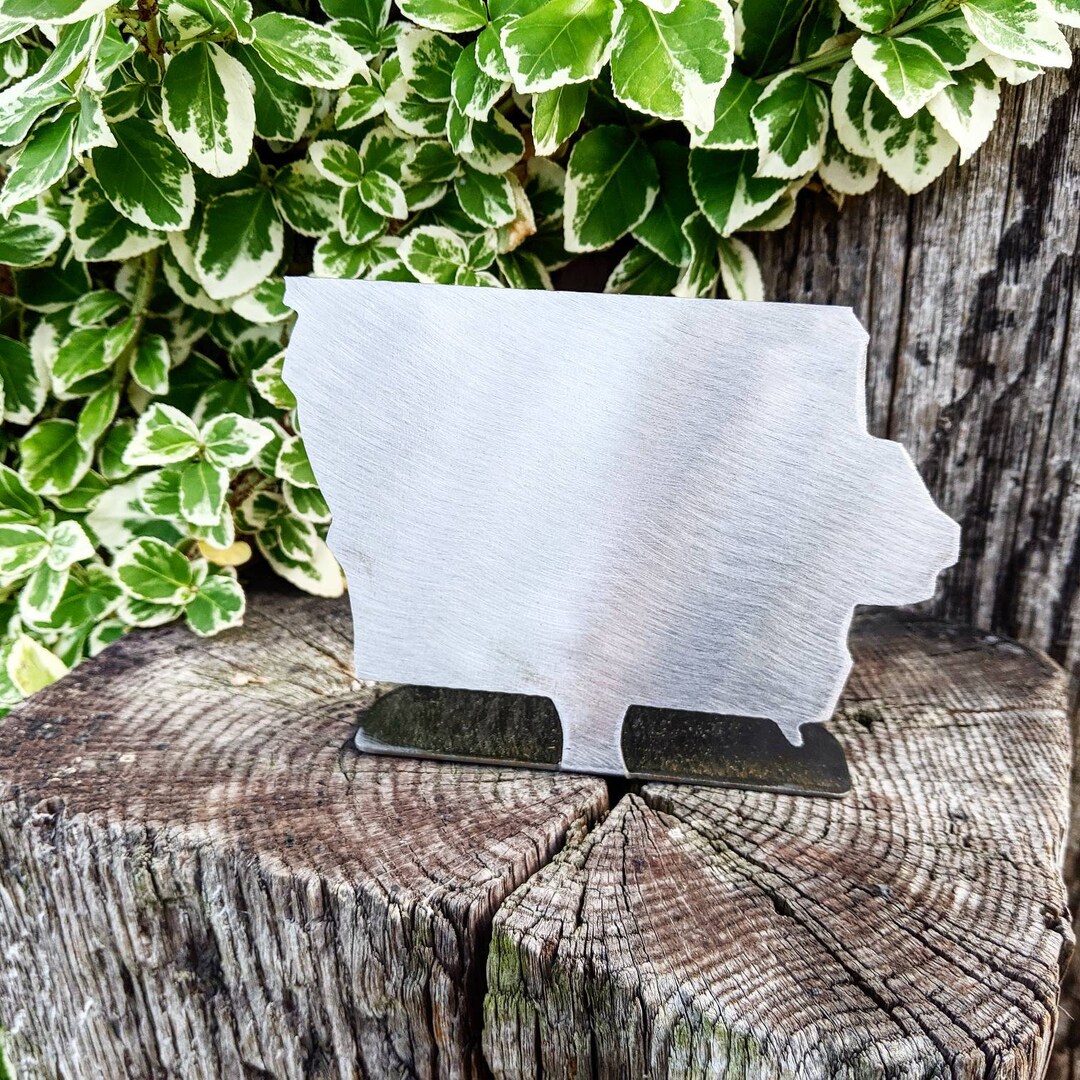 Metal Iowa State Desktop Sign - Etsy
