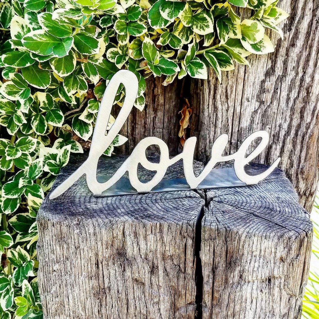 Love Sign / Metal Sign / Wedding Sign / Wedding Gift / Metal Love Sign ...