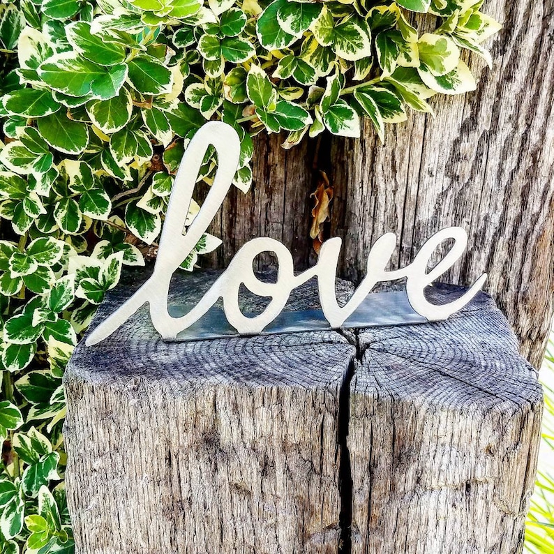 Love Sign / Metal Sign / Wedding Sign / Wedding Gift / Metal Love Sign ...
