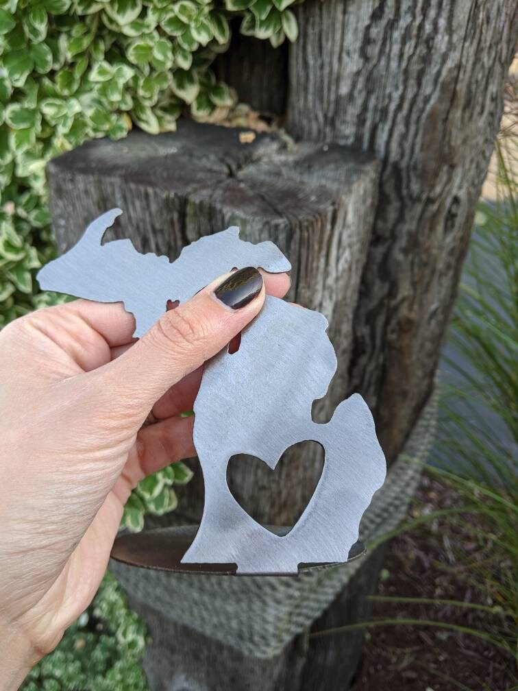 Metal Michigan State Desktop Sign | Etsy