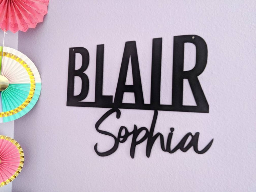 Custom Personalized Metal Name Wall Sign - Etsy