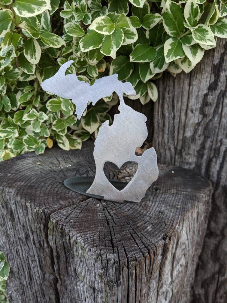 Metal Michigan State Desktop Sign | Etsy