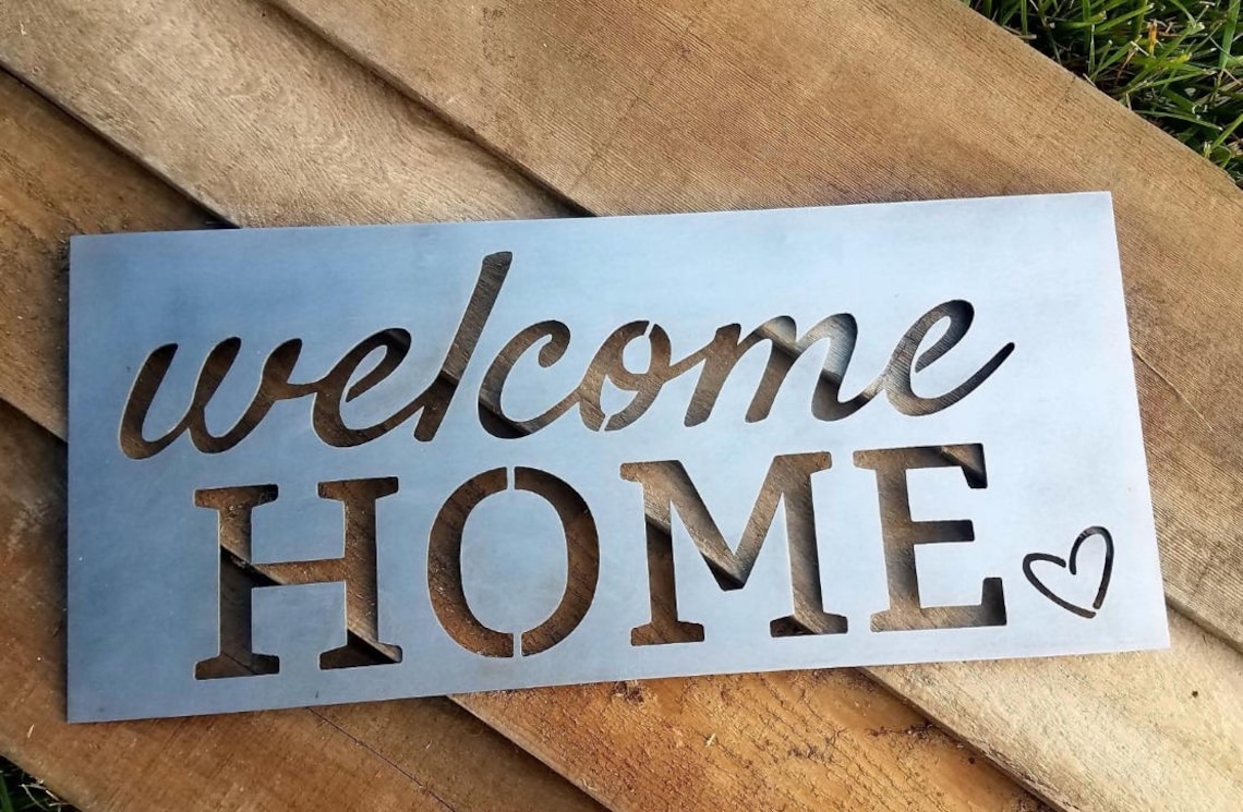 Welcome Sign / Welcome Home Sign / Home Sign / Metal Sign / | Etsy