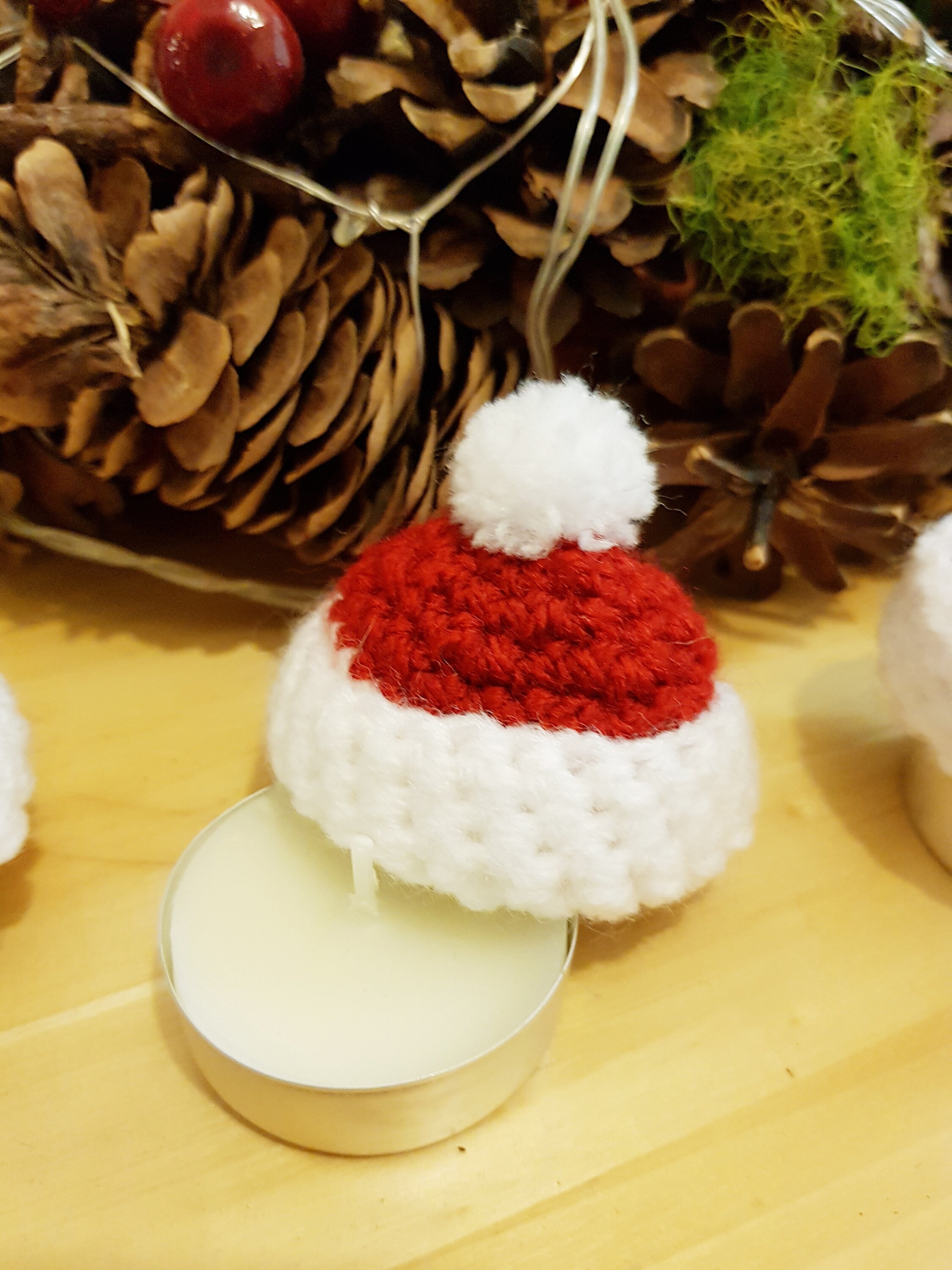 Set of 5 mini Santa hats Christmas decoration miniature | Etsy