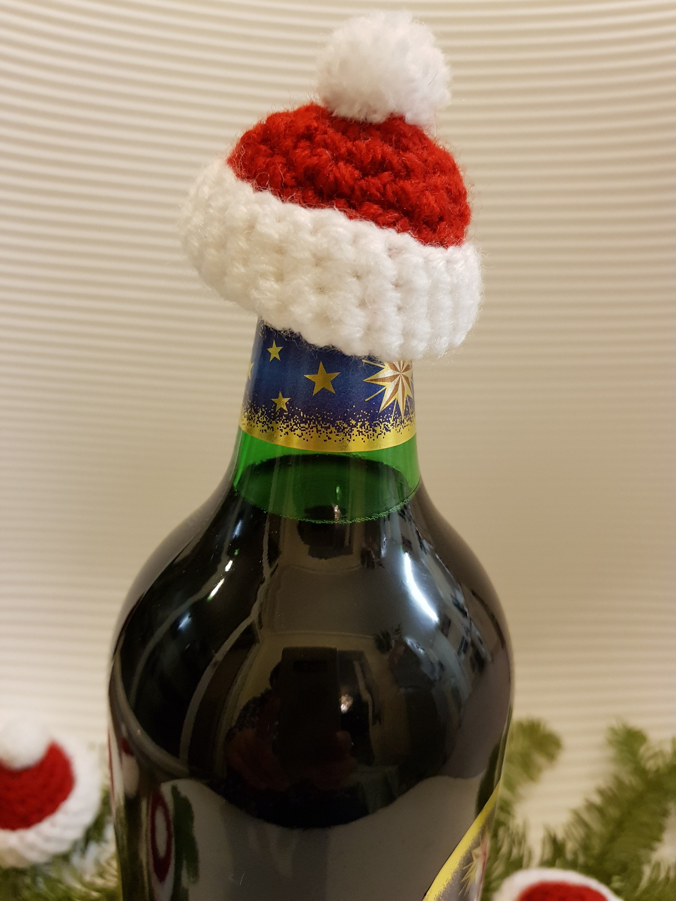 Set of 5 mini Santa hats Christmas decoration miniature | Etsy