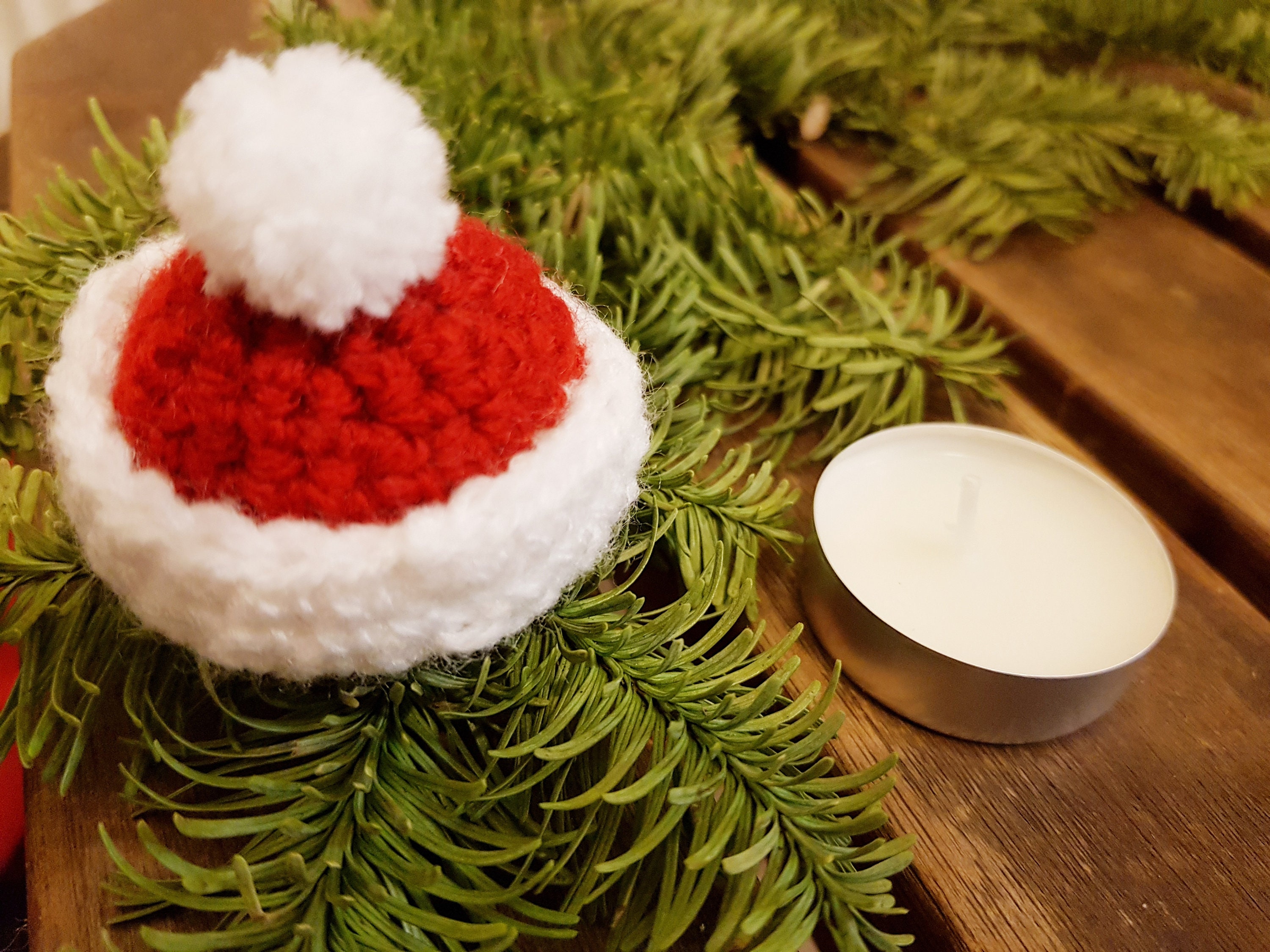 Set of 5 mini Santa hats Christmas decoration miniature | Etsy