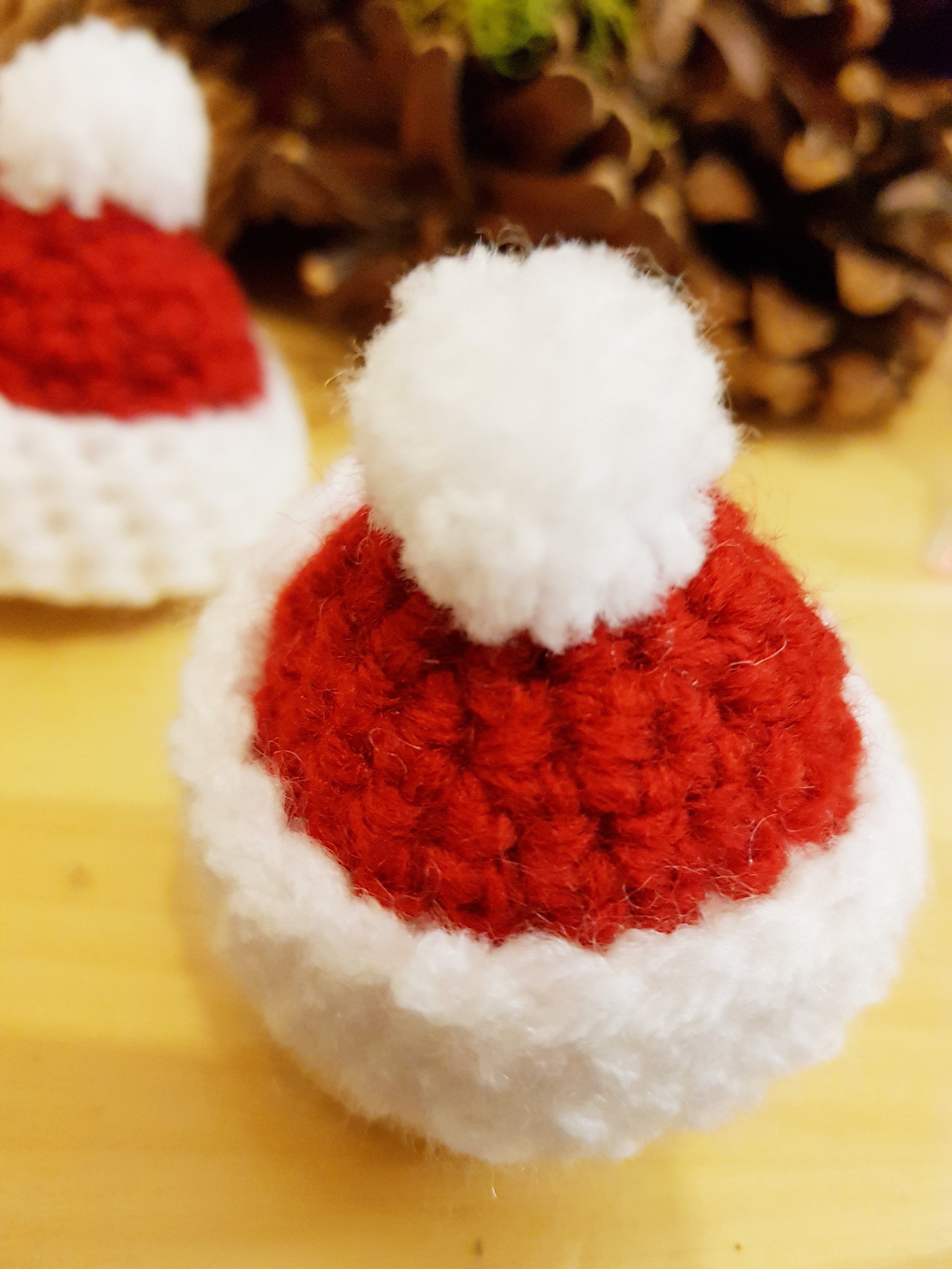 Set of 5 mini Santa hats Christmas decoration miniature | Etsy