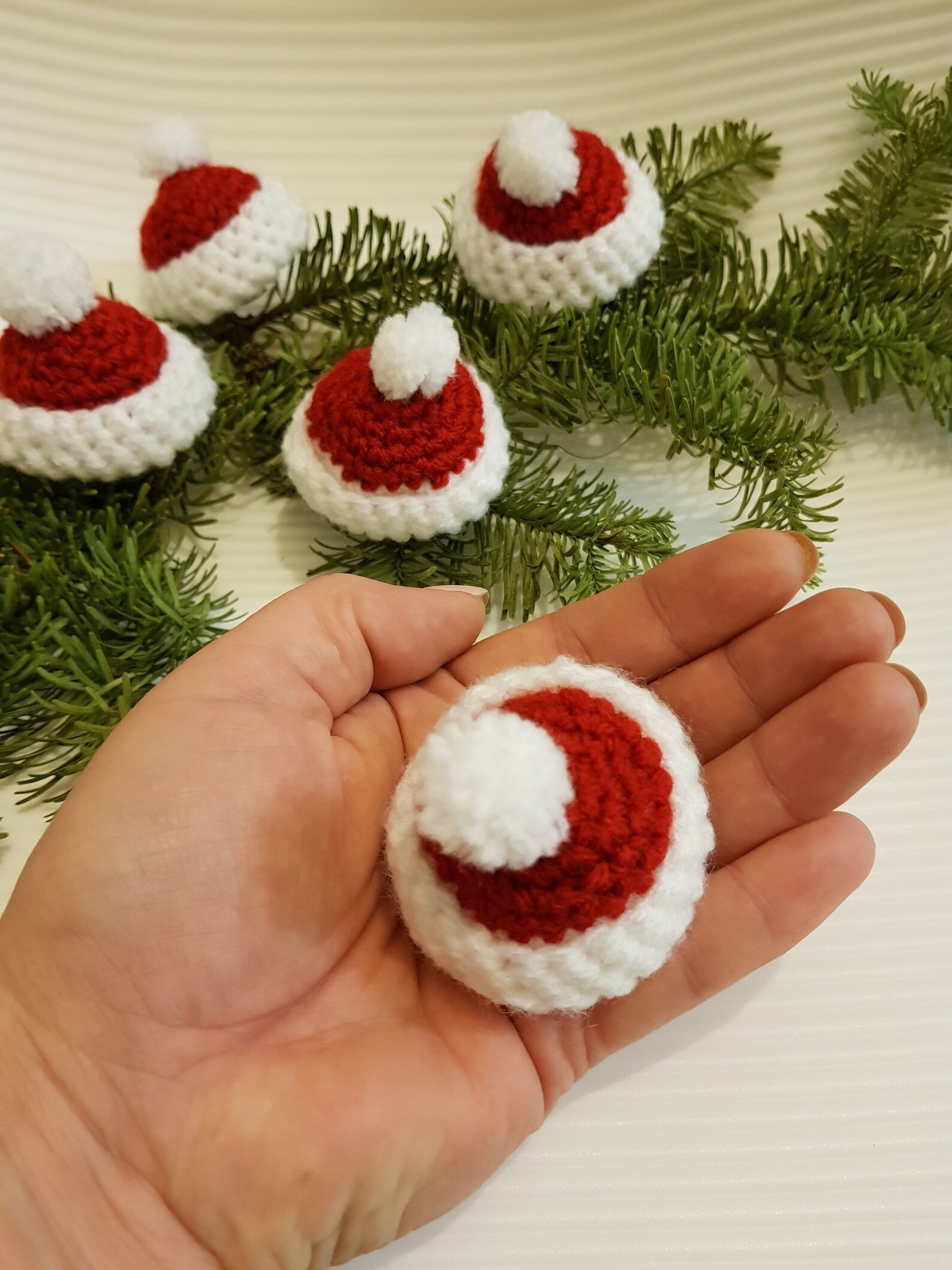 Set of 5 Mini Santa Hats Christmas Decoration Miniature - Etsy UK