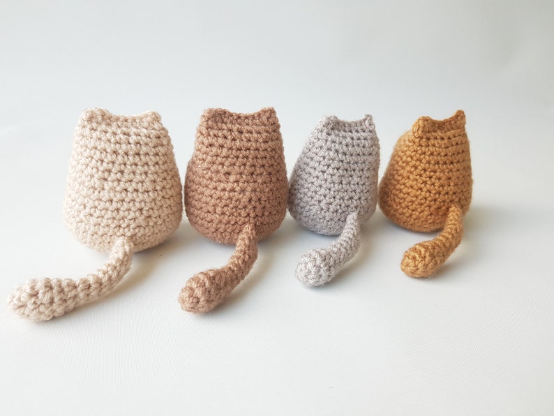 Mini Crochet Cat Little Plush Kitty Figurine Miniature Cat - Etsy