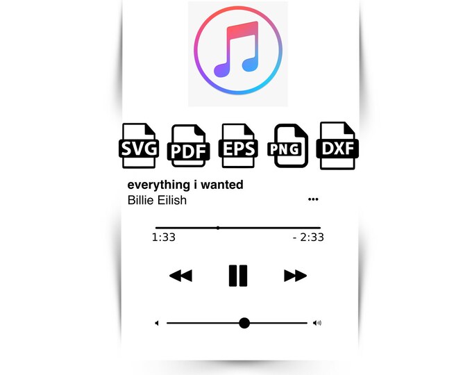 Apple Music Player Buttons Layout customizable SVG Cut File Cricut ...