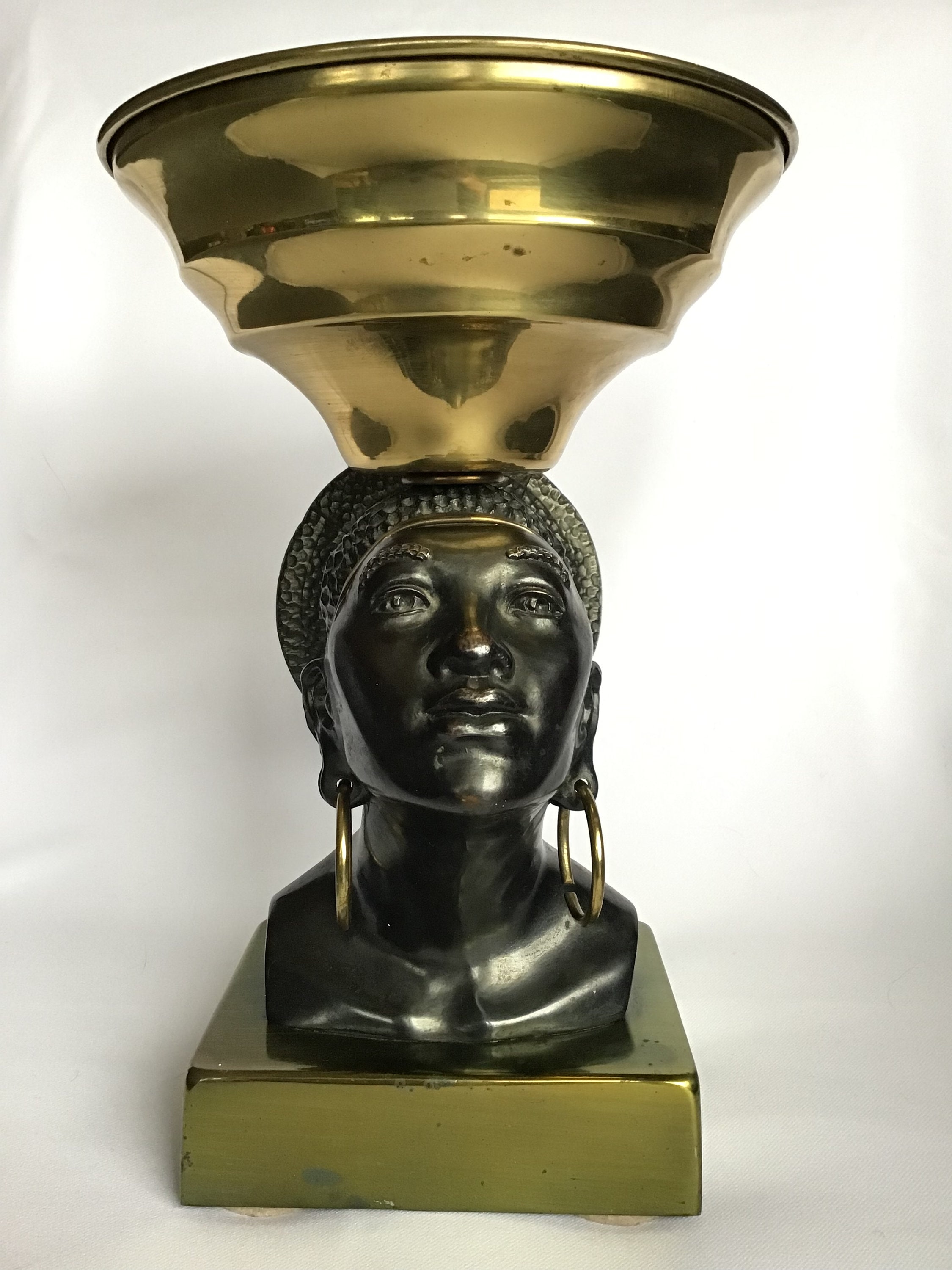1930s Signed George L Trevino Art Deco Tribal Art African Womans Bust ...