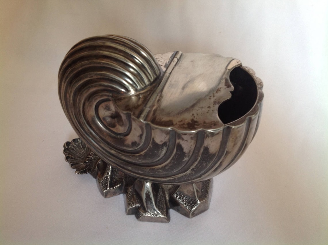 Antique Victorian Silver Plated Nautilus Shell Spoon Warmer - Etsy