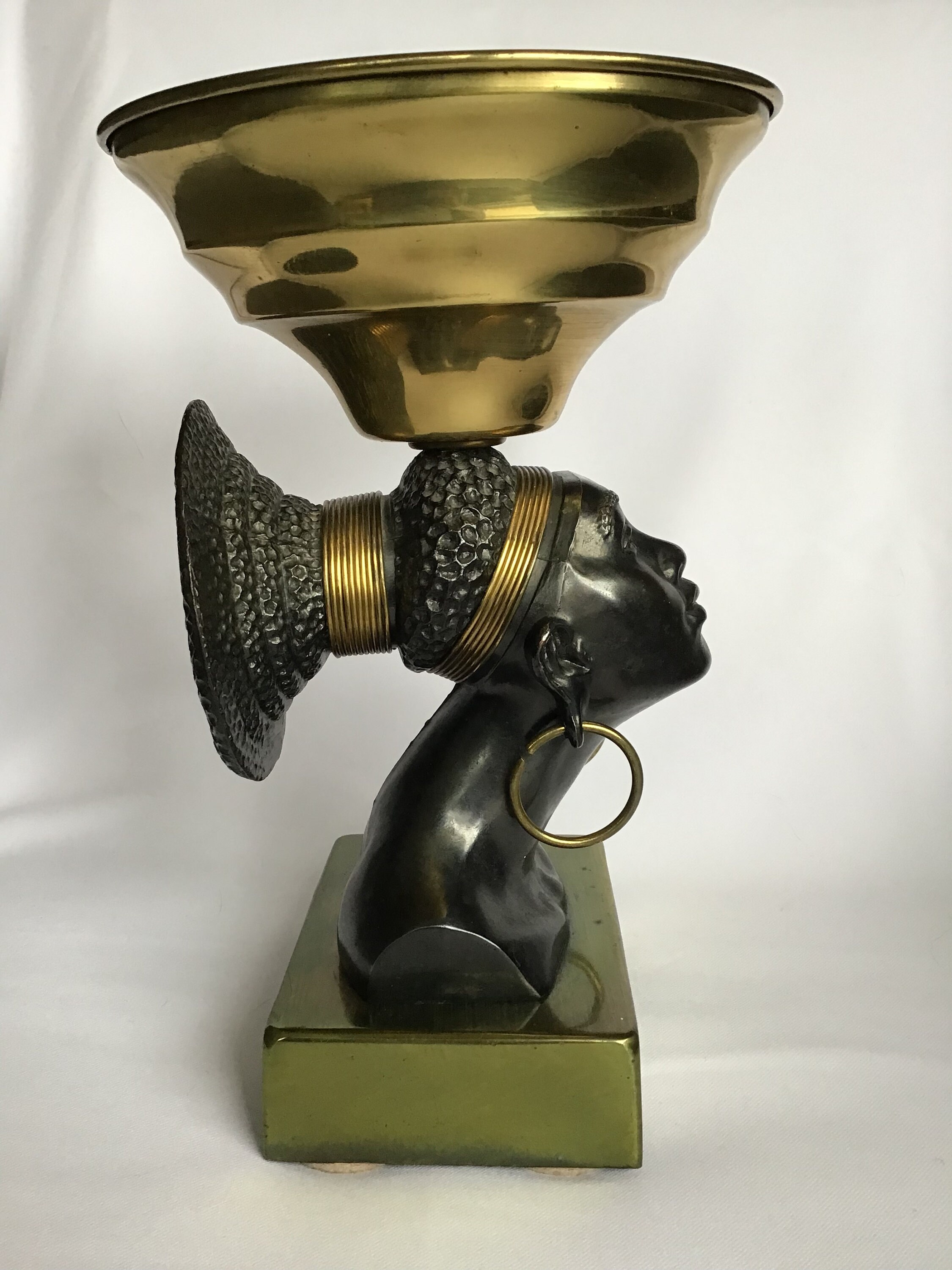 1930s Signed George L Trevino Art Deco Tribal Art African Womans Bust ...