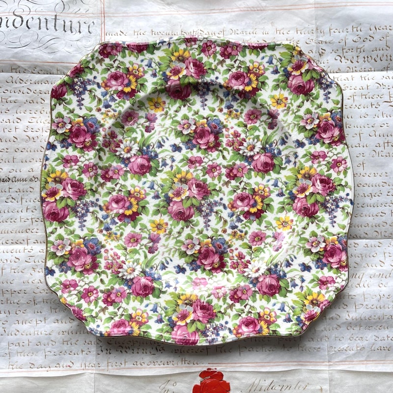 Royal Winton Deco Plate - Etsy UK