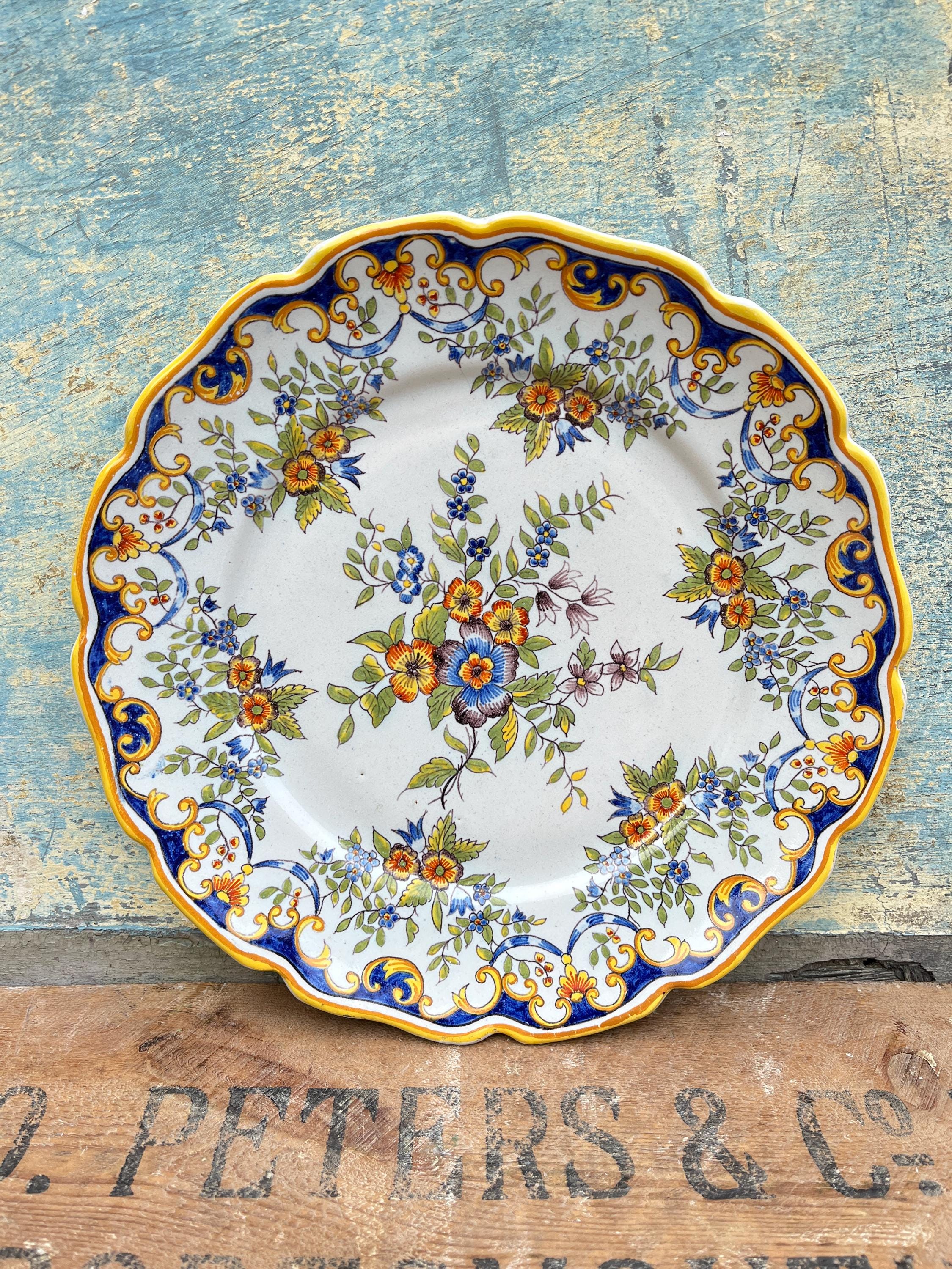 Antique Early 20th C. French Faience Desvres Formaintraux Hand Painted ...