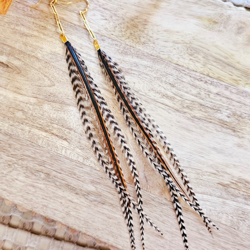 Feather Earrings - Etsy