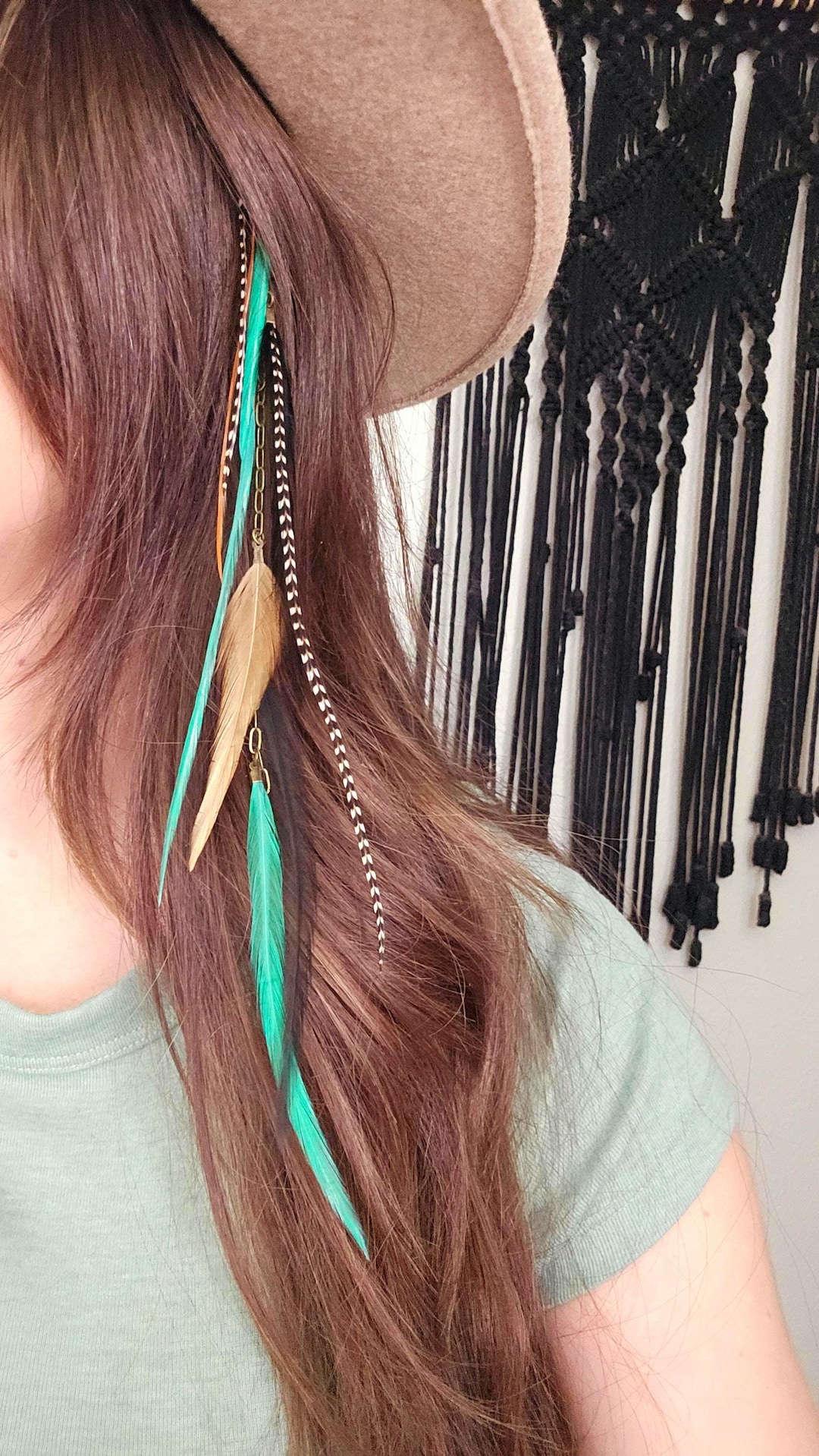 Feather Hair Clip, Boho Feather Hair Accessories - Etsy