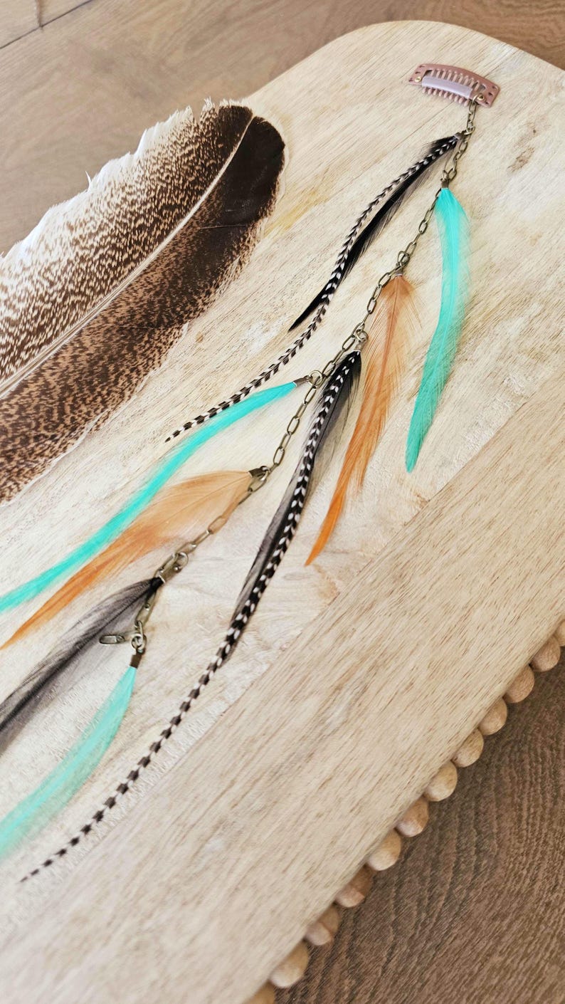 Feather Hair Clip, Boho Feather Hair Accessories - Etsy