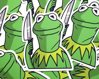 Kermit the Frog buff Sticker the Muppets - Etsy