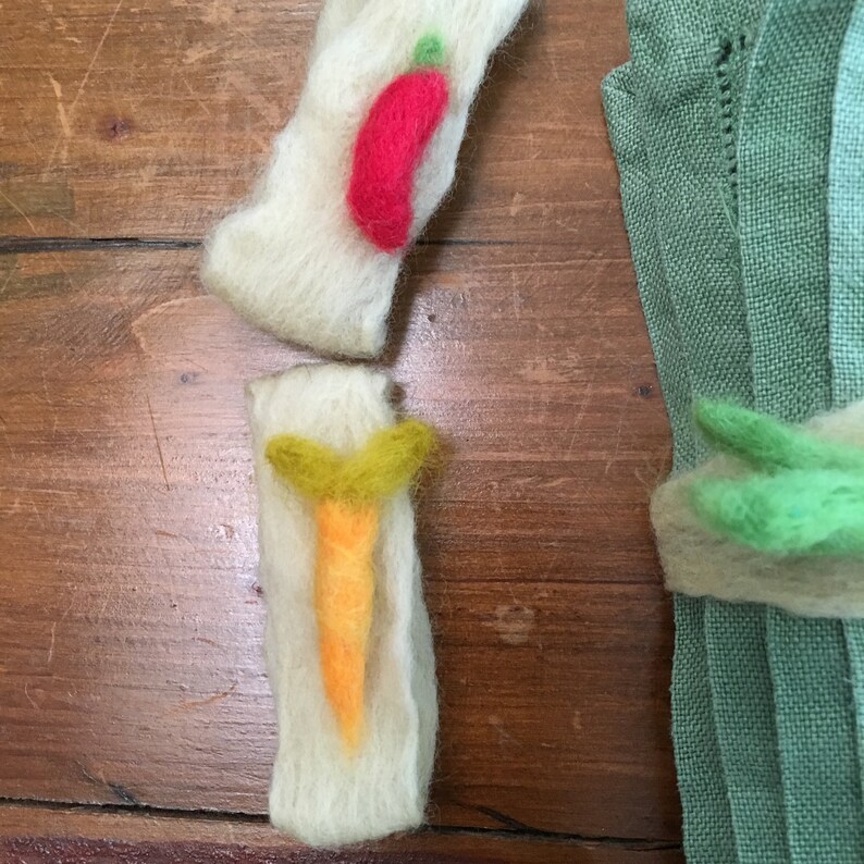 Set of 8 Felted Vegetable Napkin Rings - Etsy