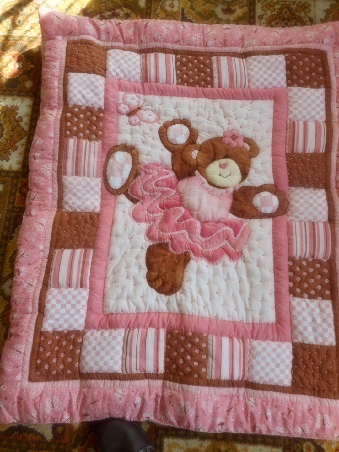Hand Sewn and Hand Embroidered Cot Quilt/ Play Mat - Etsy