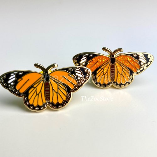 Monarch Butterfly Enamel Pin - Etsy