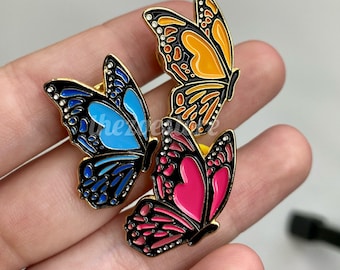 Enamel Butterfly Pin | Etsy