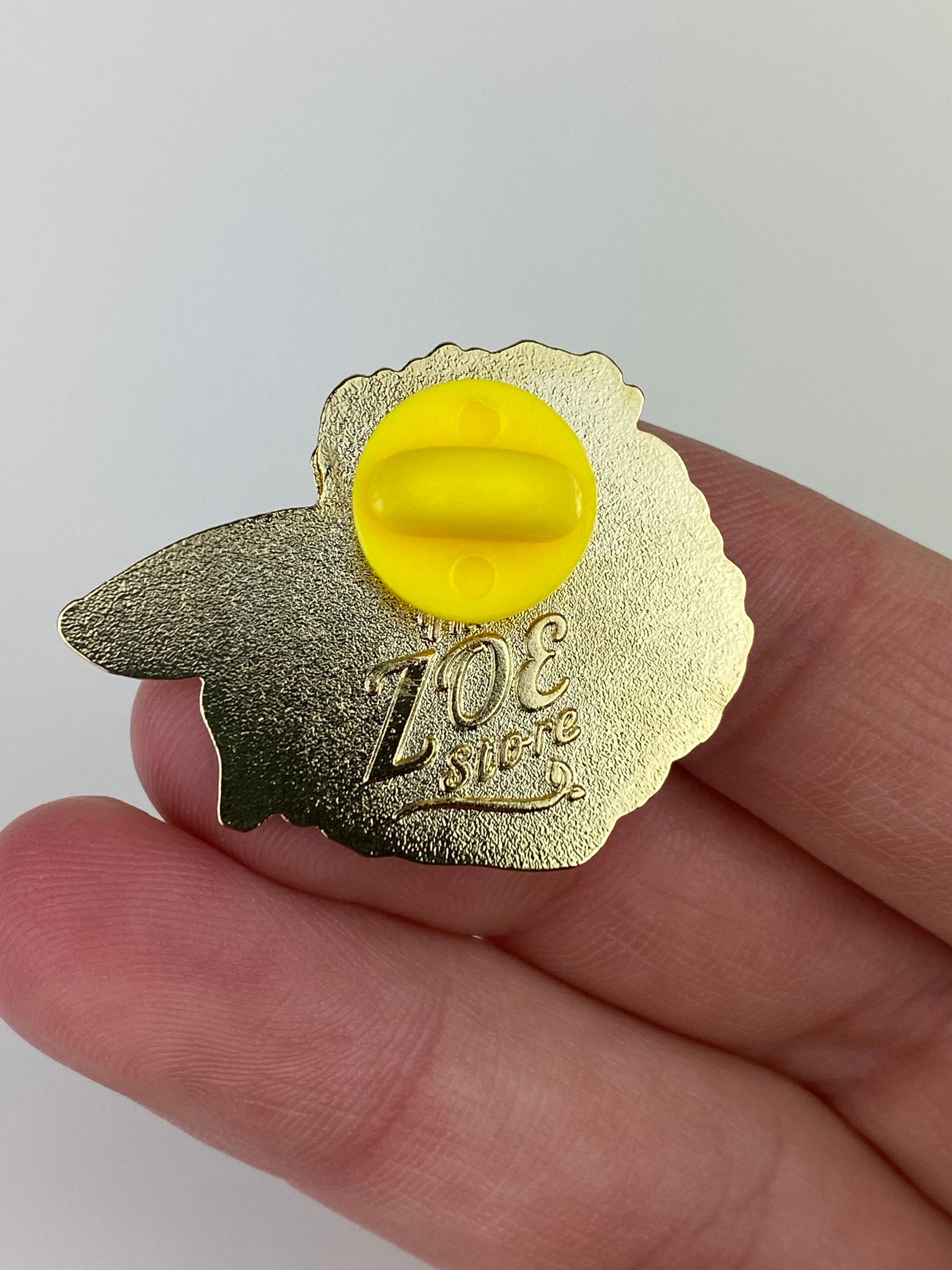 Betta Fish Enamel Pin Gold Hard Enamel Pin Red and Blue | Etsy