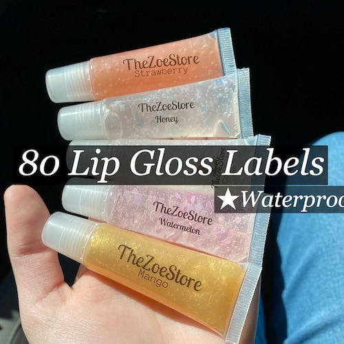 Custom Lip Gloss Labels Clear Lip Gloss Stickers Cosmetic - Etsy