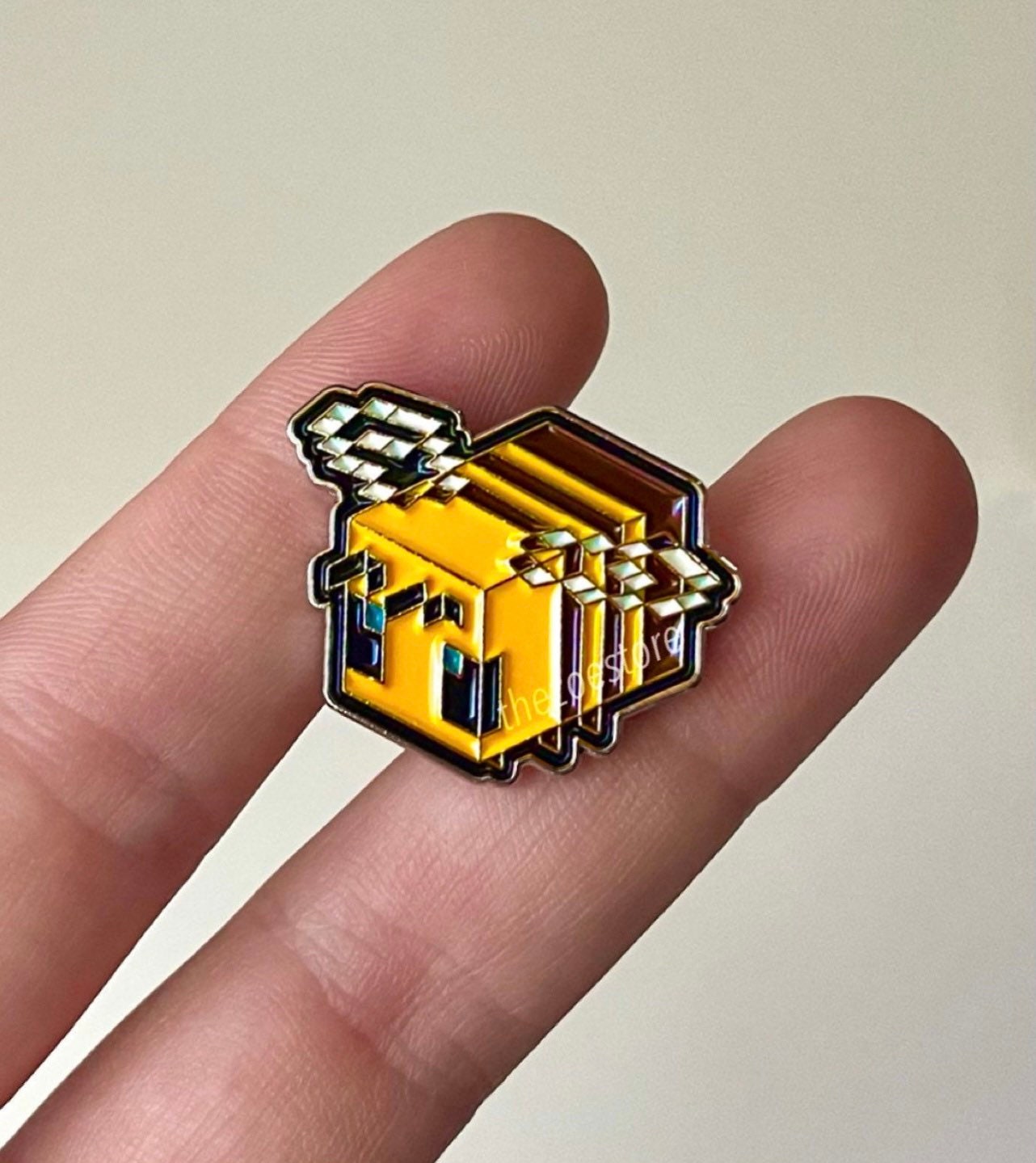 Bee Pin Pixel Bee Pin Gift Gamer Present - Etsy