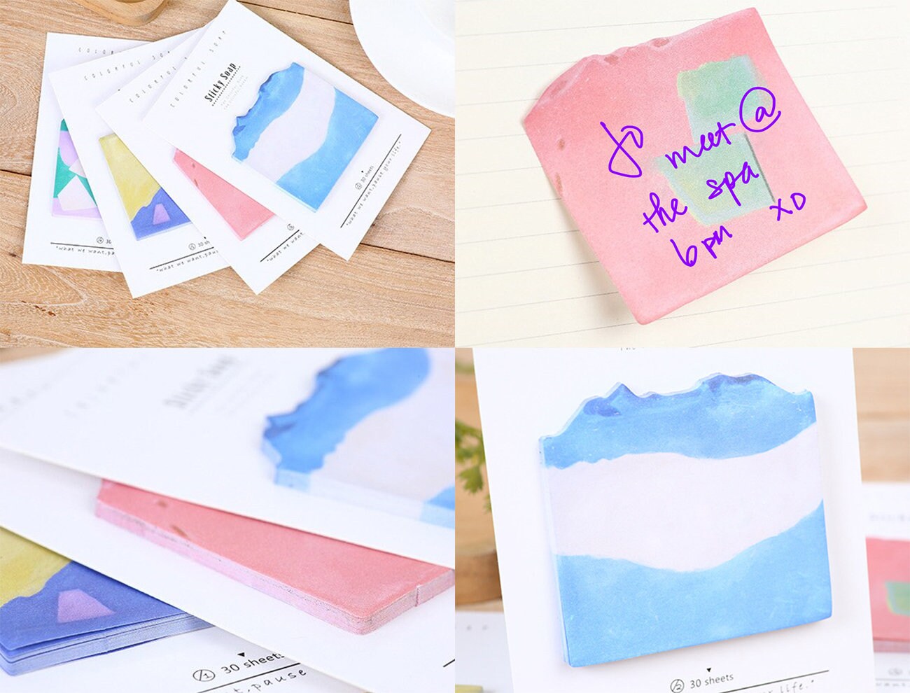 STICKY SOAP Shaped Sticky Notes in Assorted Colors - Etsy
