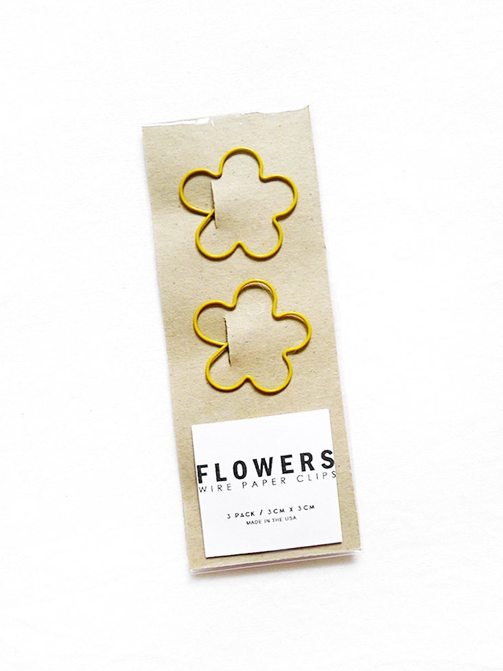 FLOWER Shaped Wire Paper Clips 3 Pack in Assorted Colors (1.25" X 1.5 ...