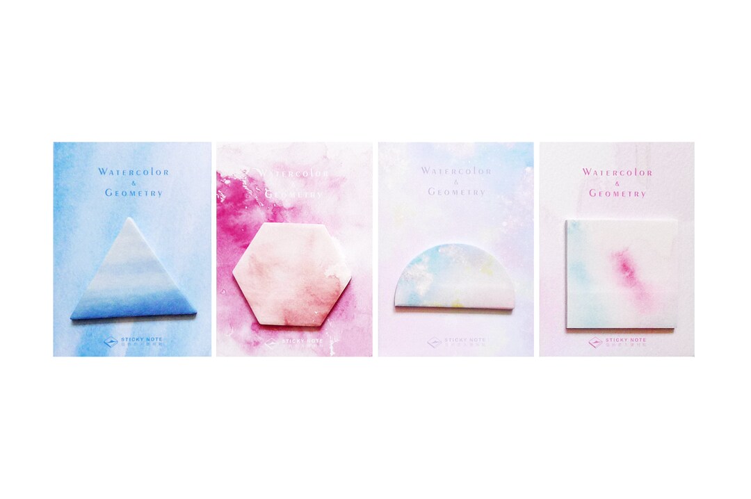 WATERCOLOR GEOMETRIC (triangle, Hexagon, Semicircle, Square) Shaped ...